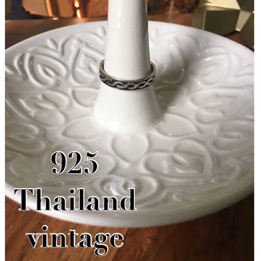 925 Thailand Vintage Sterling Silver Ring - Gem